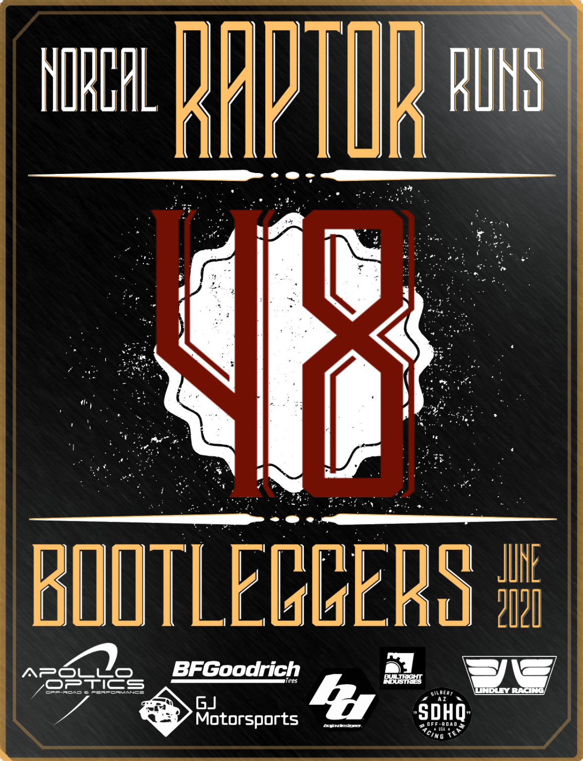 Bootleggers 2020 Replacement Mini Decal Set – NorCal & SoCal Raptor Runs