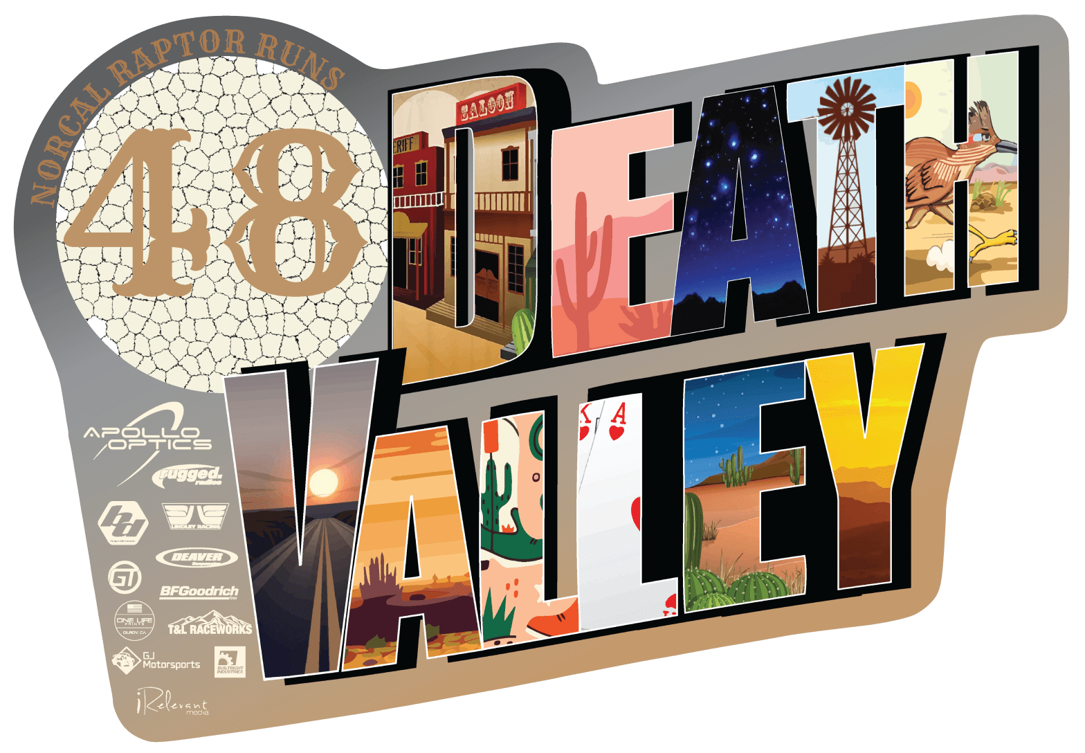 Death Valley 2022 Replacement Mini Decal Set – NorCal & SoCal Raptor Runs