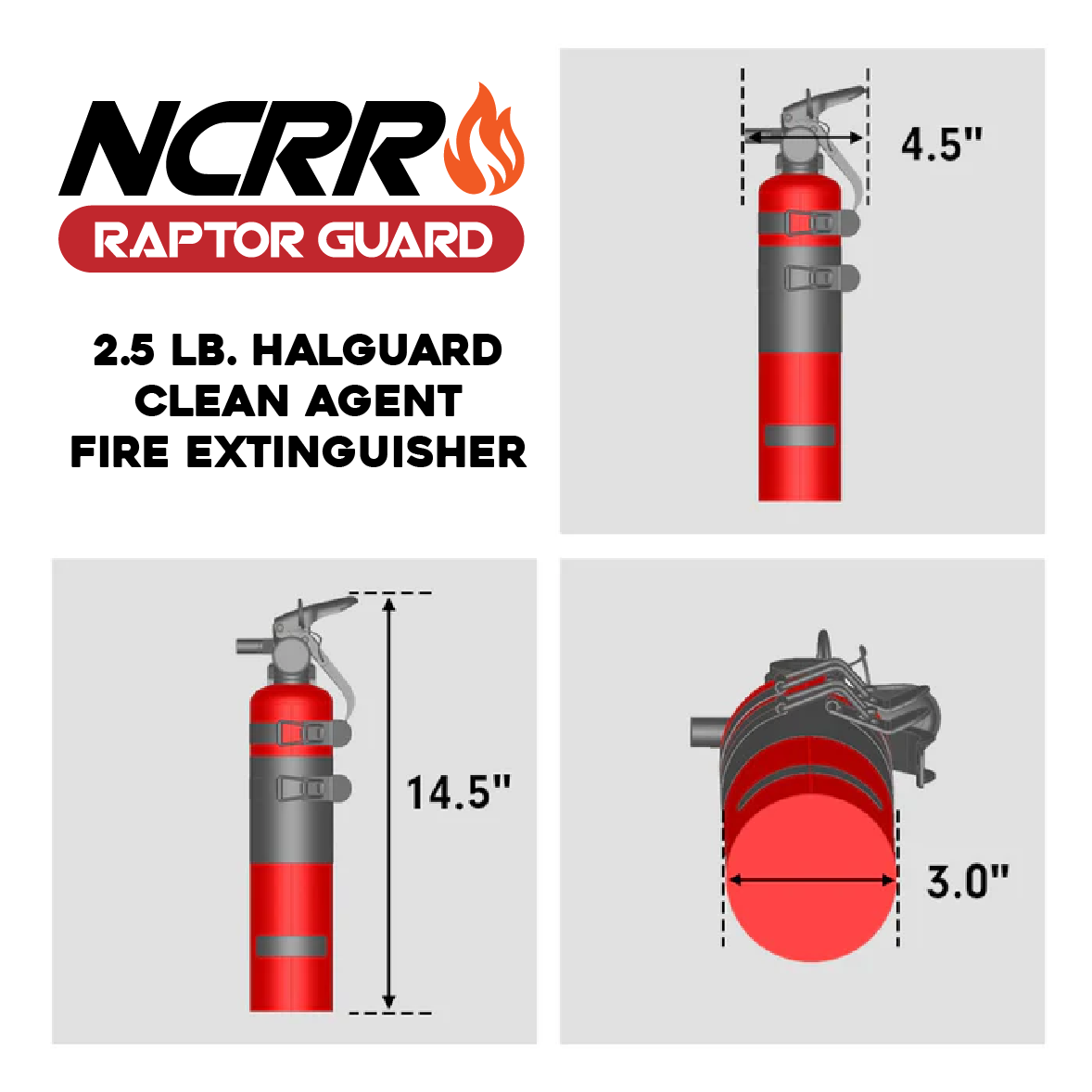 Halotron Fire Extinguisher (RaptorGuard) – NorCal & SoCal Raptor Runs
